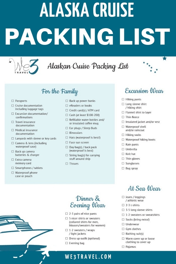 Disney Cruise Packing List Printable